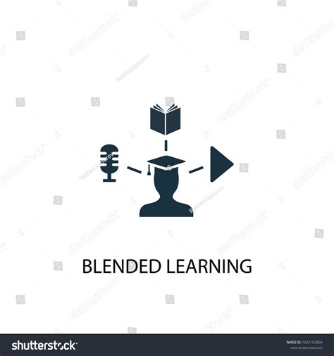 Blended Learning Icon Simple Element Illustration Stock Vector Royalty