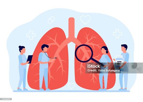 肺診斷醫療保健肺病肺病癌症肺炎肺結核的概念內部器官檢查檢查醫生呼吸系統檢查和治療向量向量圖形及更多肺圖片 肺 體檢 插圖 Istock