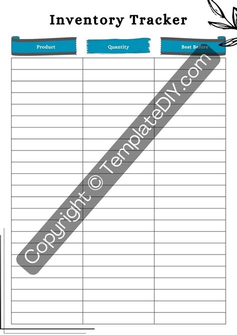 Inventory Tracking Template Printable In PDF Word Excel Template
