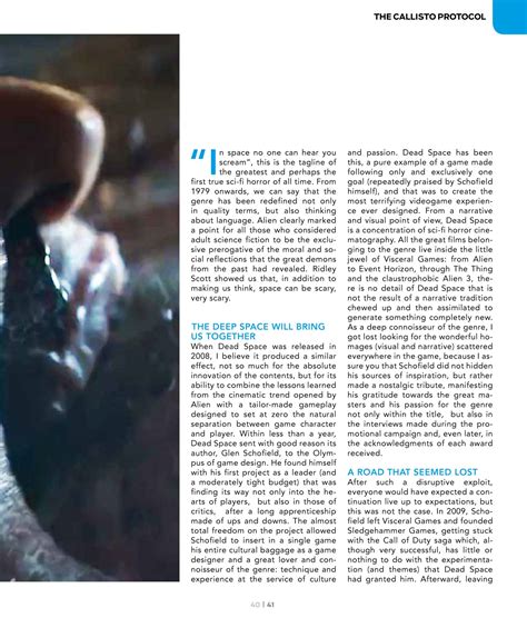 GamePro Italy Interviews Glen Schofield About The Callisto Protocol