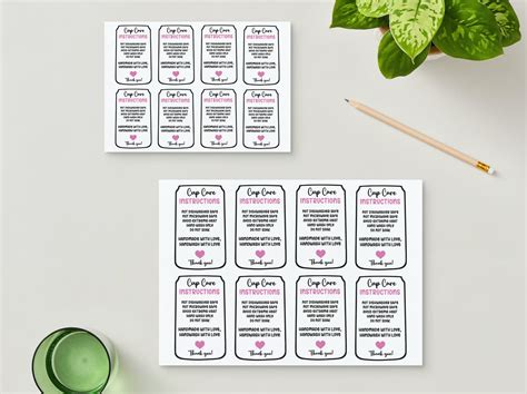 Libbey Glass Can Cup Care Card Png Ready To Print And Cut Care