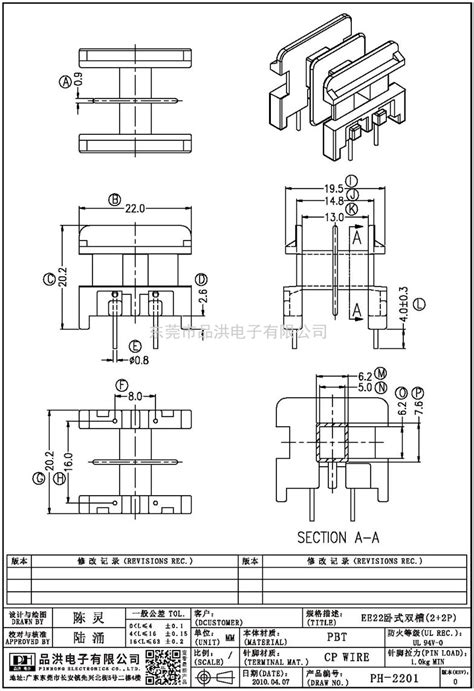 Ph 2201 Ee22卧式双槽 2 2p 产品展示 东莞市品洪电子有限公司