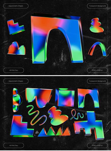 现代炫彩玻璃水晶抽象艺术3D立体质感多角度几何图形PS素材 琦美素材库让您的设计少走弯路