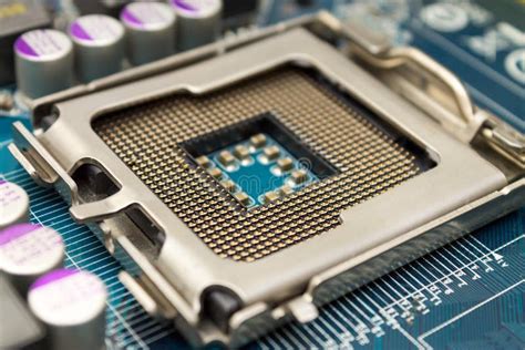 CPU On The Socket Of The Computer Motherboard Stock Photo Image Of Processor Engineer 120969172