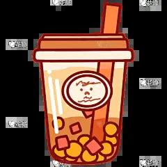 手绘 可爱描边饮料美食贴纸 奶茶1素材 花瓣网