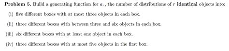Solved Problem Build A Generating Function For Ar The Chegg