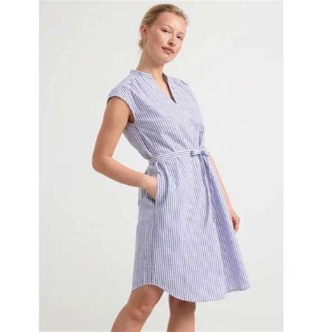 Striped Blue Sleeveless One Piece Dress Casual Wear At Rs 230 Piece In