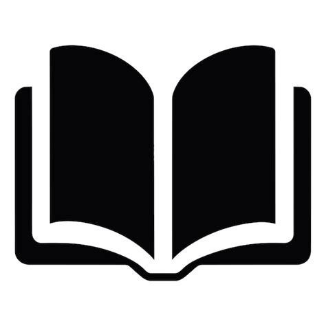 Premium Vector Open Book Icon Silhouette Vector
