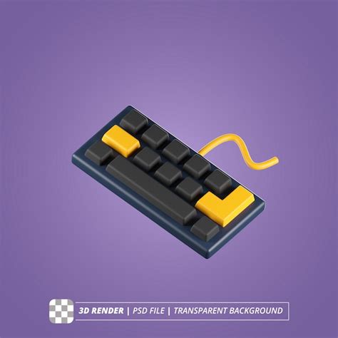 Premium Psd Keyboard 3d Render Isolated Images