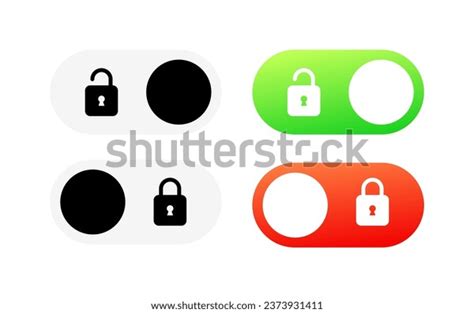 Icons Opening Closing Access Different Styles Stock Vector Royalty