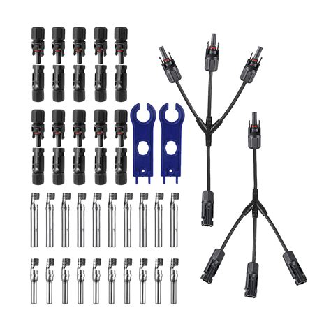 10 Pares De Conectores De Cable De Panel Solar Con 1 A Tfixol