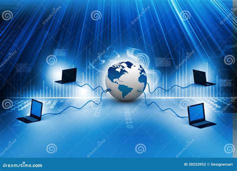 Global Computer Network Stock Illustration Illustration Of Computer