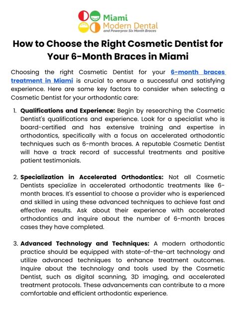 Ppt How To Choose The Right Cosmetic Dentist For Your 6 Month Braces