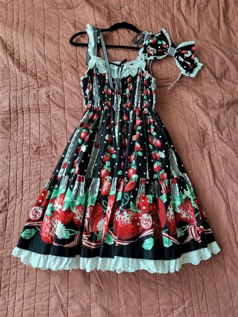 Leaving Sweet Freshly Picked Strawberries Shirring Jsk Kc 2020 In