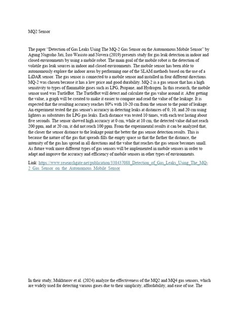Mq2 Sensor Download Free Pdf Sensor Gases