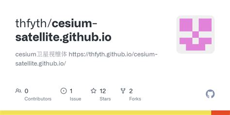 Github Thfyth Cesium Satellite Github Io Cesium Https Thfyth