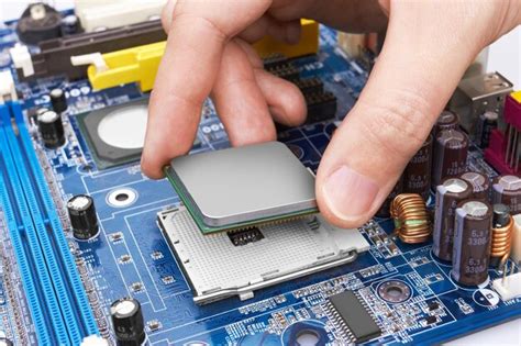 Premium Photo Electronic Circuit Board Processor Installation