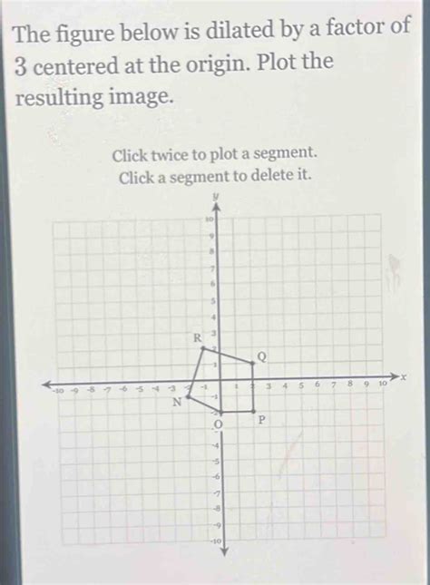 Solved The Figure Below Is Dilated By A Factor Of 3 Centered At The Origin Plot The Resulting