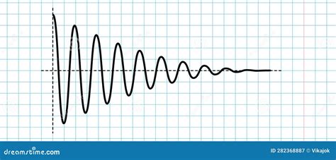 Sinusoid Fading Signal Black Curve Sound Wave Voice Or Music Audio