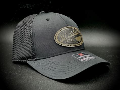 Custom Made MCrider Leather Patch Hats And Keychains MCrider