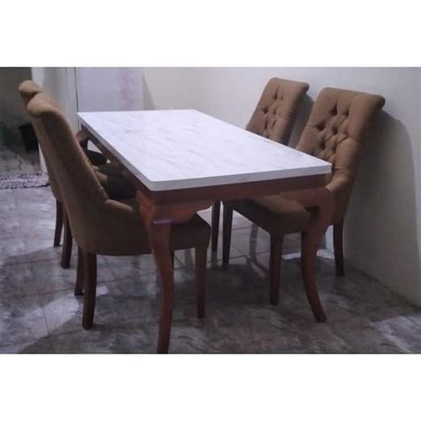 Jual Meja Makan Set Kursi Top Table Hpl Marmer Yuninurani Shopee Indonesia