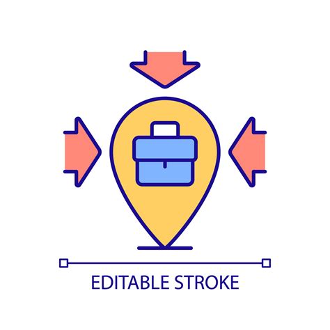 Customizable Linear Icon Representing Host Country Concept Isolated