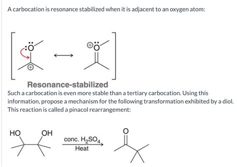 Solved A Carbocation Is Resonance Stabilized When It Is