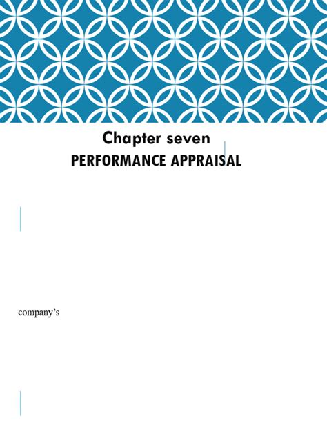7 Chapter Seven Pdf Performance Appraisal Goal