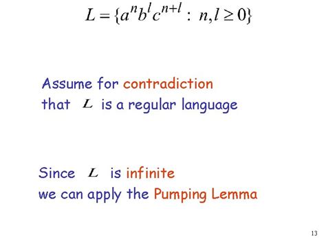 More Applications Of The Pumping Lemma The
