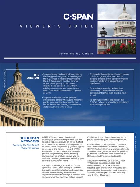 C Spanviewerguideseptember2021 Pdf C Span Broadcasting