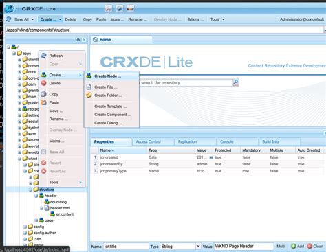 aem nodes created in crxde lite disappear upon reload stack overflow