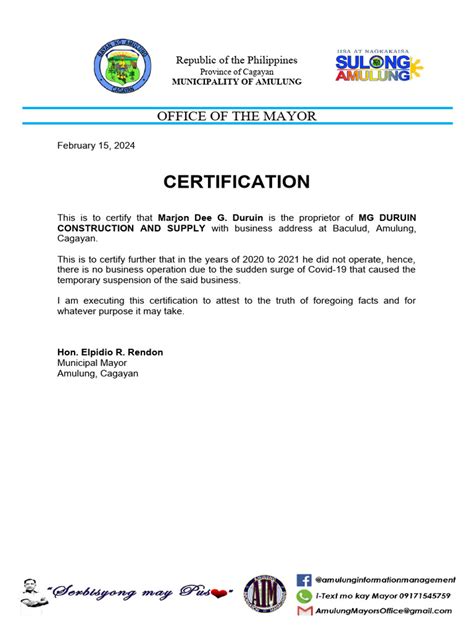 Certification Bplo Pdf