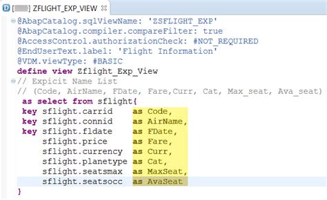 ABAP CDS On HANA SAPCODES