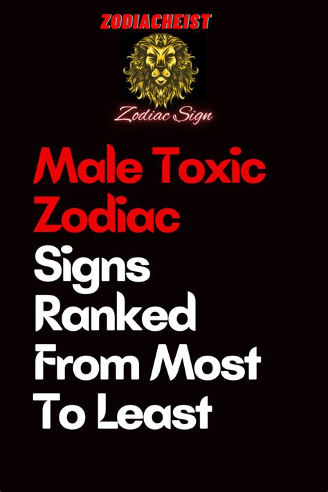 Toxic Relationship Signs Zodiac