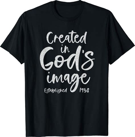 65 Year Old Christian Love Jesus And God 1958 65th Birthday T Shirt