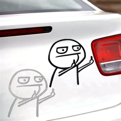 สติกเกอร์ไวนิล Jdm สะท้อนแสงลายการ์ตูนตลกสติกเกอร์ติดแม่พิมพ์เค้กรูป