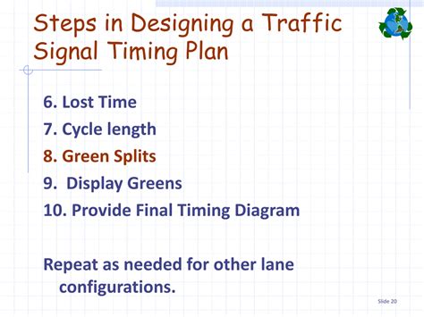 ppt designing a traffic signal timing plan steps and guidelines