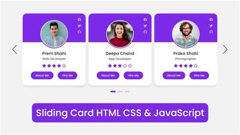Create Sliding Card In Html Css And Javascript