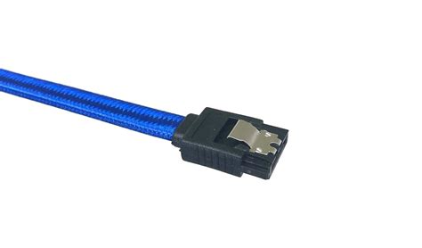 Micro Connectors 2 Pack 40 Sata Iii Straight Nylon Sleeved Cable With