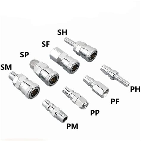 공기 압축기 공압 피팅 C형 호스 퀵 커넥터 고압 커플러 플러그 소켓 Pp Sp Pf Sf Ph Sh Pm 20 30 40