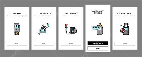 Pos 단말 장치 온보딩 모바일 앱 페이지 화면 벡터 템플릿 Psd 다운로드 디자인 자료 다운로드