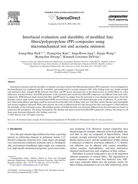 Park2008 Pdf Composite Material Fracture