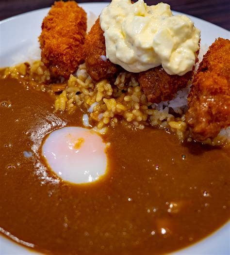 Coco壱番屋のカキフライカレータルタル温玉のせ おきぐる Okinawa Guru Guru