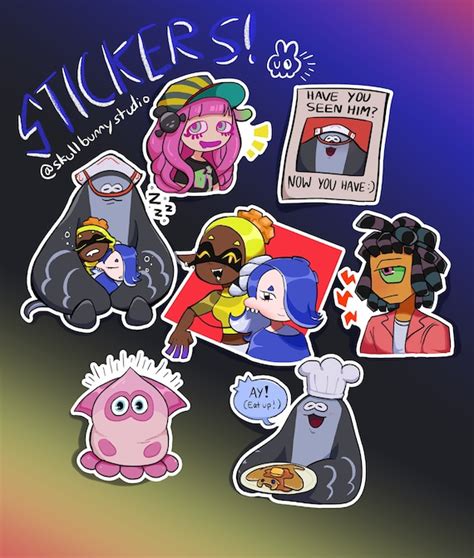 Splatoon 3 Deep Cut Sticker Pack Big Man Frye Shiver Etsy