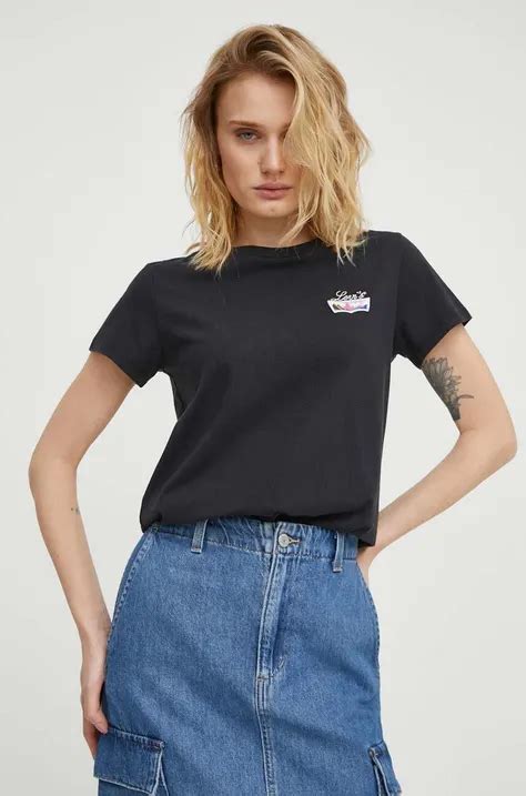 Levis T Shirt Kolor Czarny