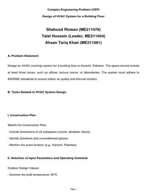 Hvac System Design Cep Pdf Ventilation Architecture Civil Engineering