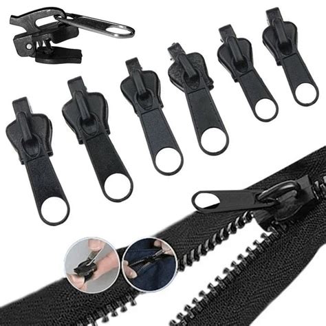 6pcs Zipper Repair Kit Universal Instant Fix Replacement Zip Slider