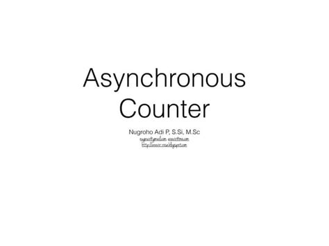Asynchronous Counter 1st Update Pdf