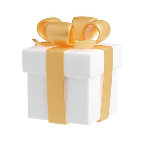Free Photo D Render Gift Box With Ribbon Present Package