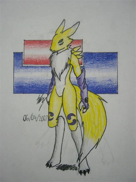 Renamon Pose 1 By Skywhitefox On Deviantart